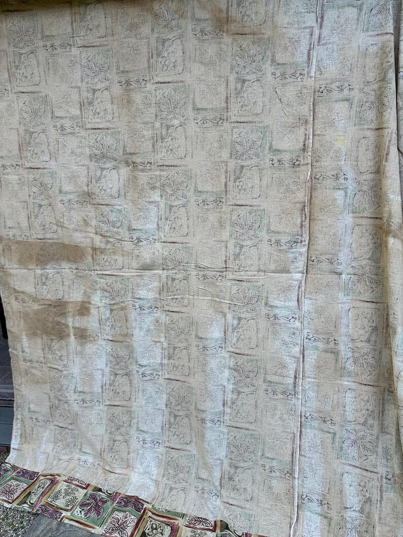 MCM Mid Century Modern Tiki Block Design Cotton Fabric in Earthy Tones ...