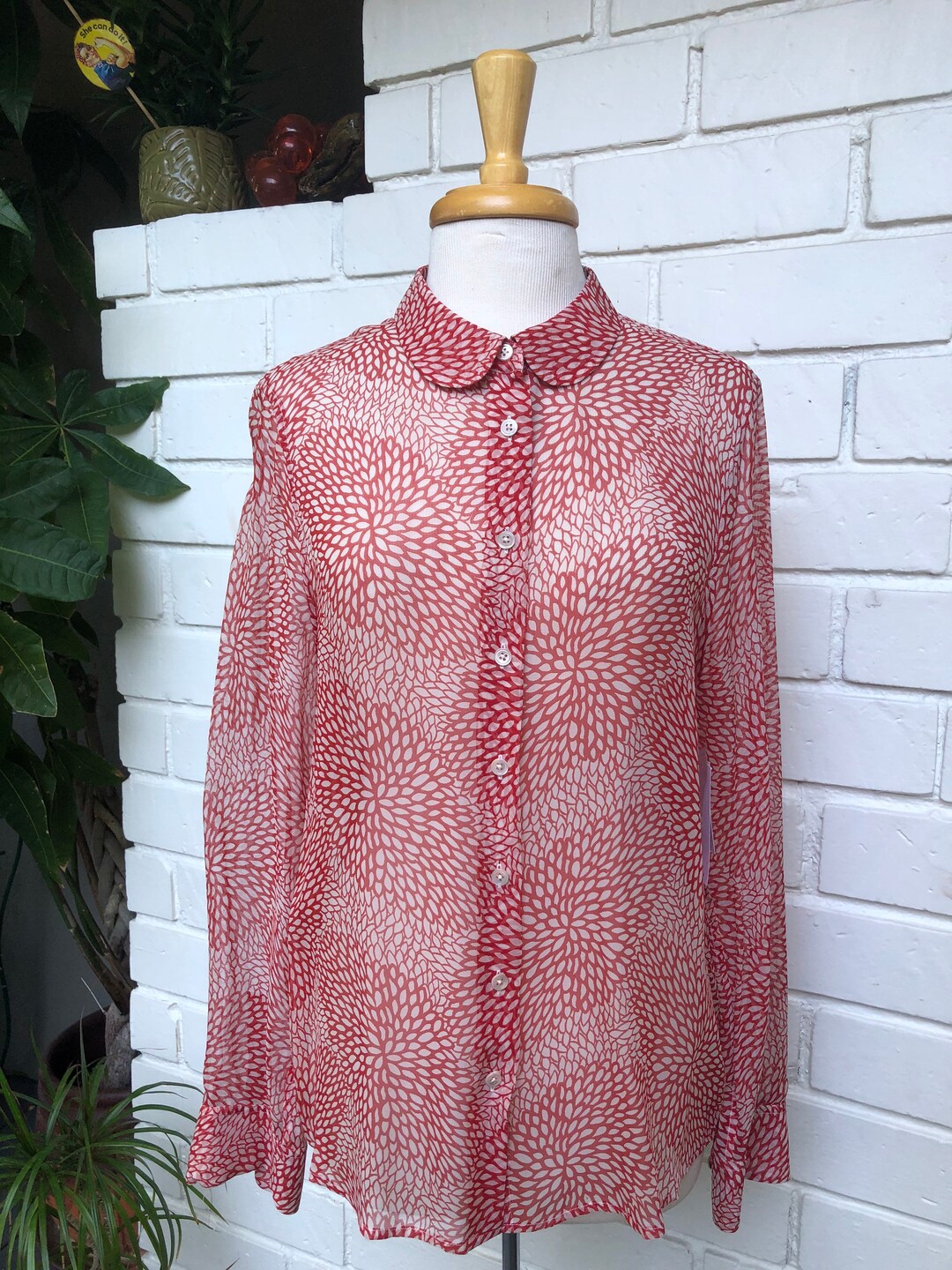 Nwt-equipment Gossamer Silk Chiffon Button Up - Etsy