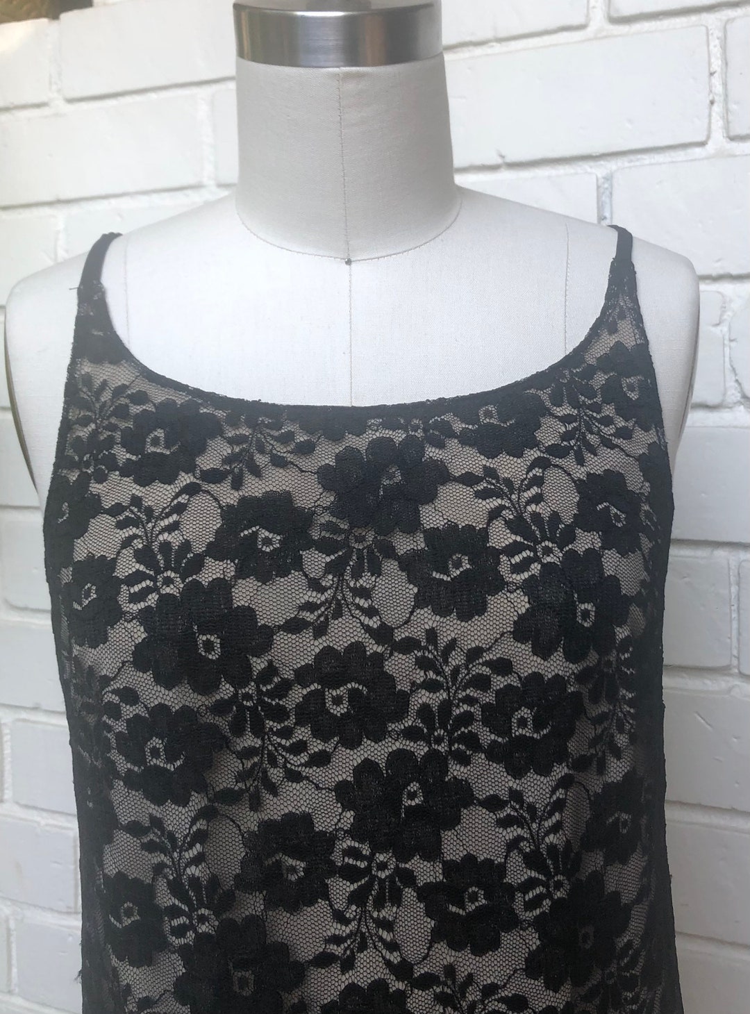 80s Vintage Black Lace Slip Dress - Italian PHARD Column Dress - Etsy