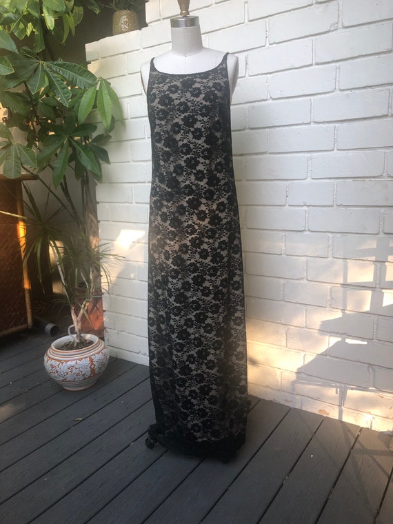 New PHARD Lace Slip Column Dress - Gem