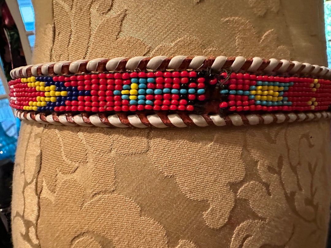 Native American Trading Post Beaded Belt-peace River Alberta-unisex - Etsy