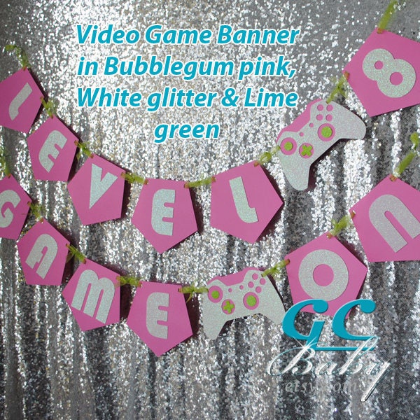 Gamer Birthday Party Banner Custom Happy Birthday Video Game - Etsy