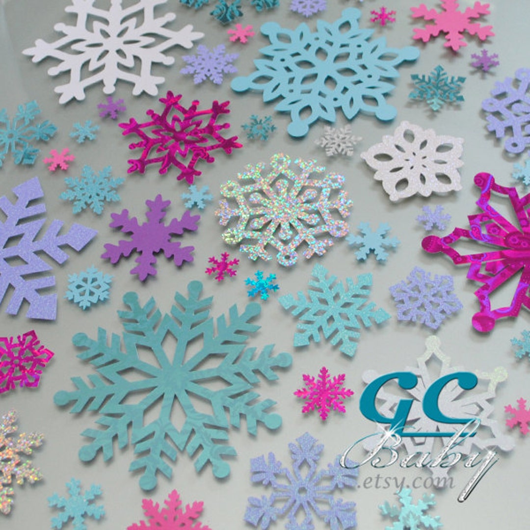 Paper Snowflake Collection Size 1 to 6 Total 50 Frozen Party ...