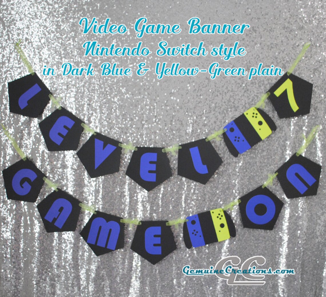 CUSTOM Gamer Birthday Banner Video Game Party Decoration Boy - Etsy