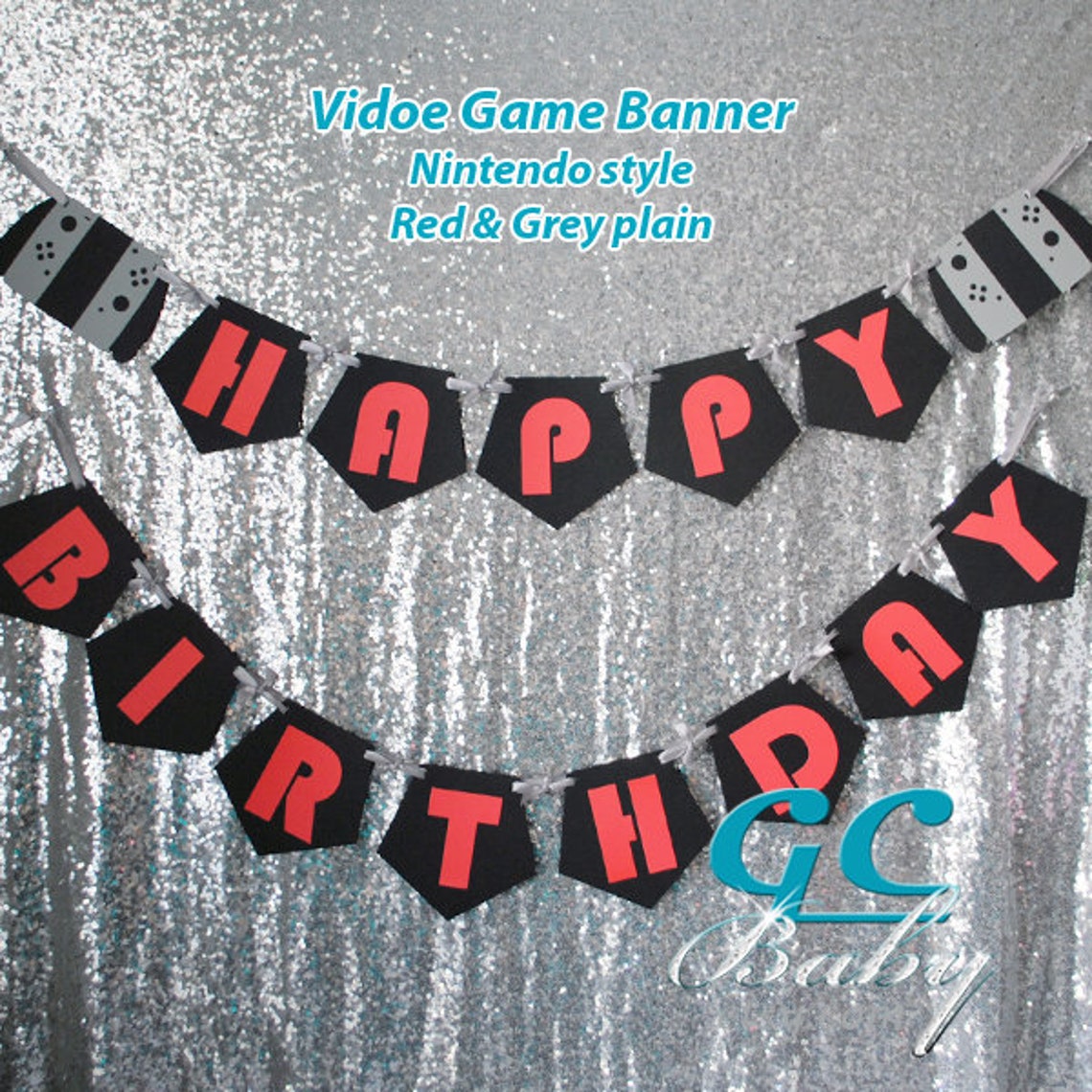 CUSTOM Gamer Birthday Banner Video Game Party Decoration Boy - Etsy