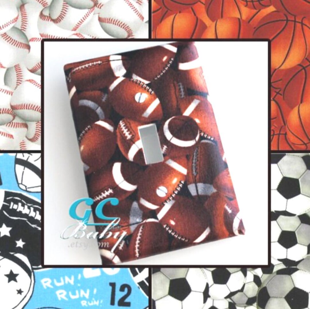 Sports Light Switch Cover: Football, Baseball, Basketball Decor - Etsy