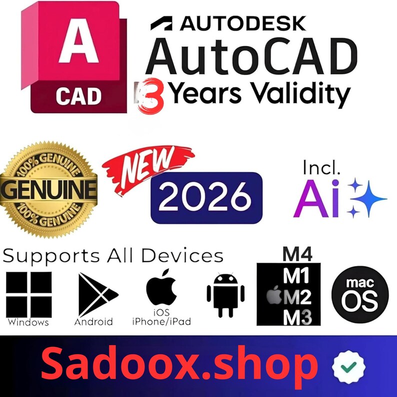 Autocad 2026 Official License| 3 Devices, 3-year Subscription | Full ...
