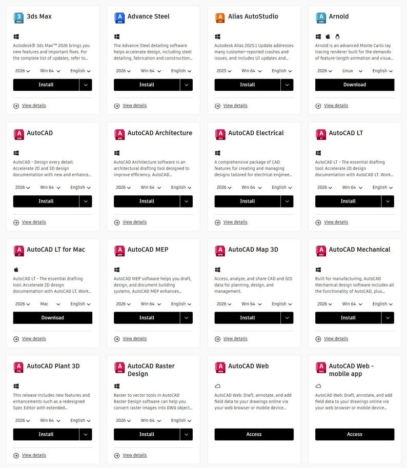 Autocad 2026 Official License| 3 Devices, 3-year Subscription | Full ...