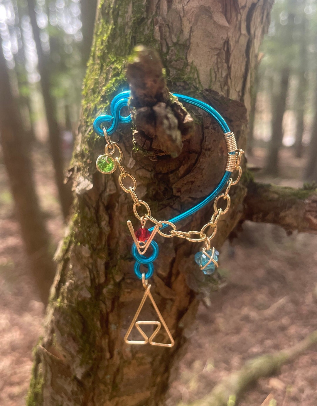 Spiritual Stone Wise Ear Bend in Blue - Etsy