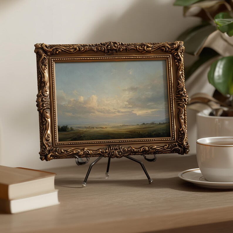 Open Sky Wall Art, Countryside Landscape Print, Atmospheric Meadow ...
