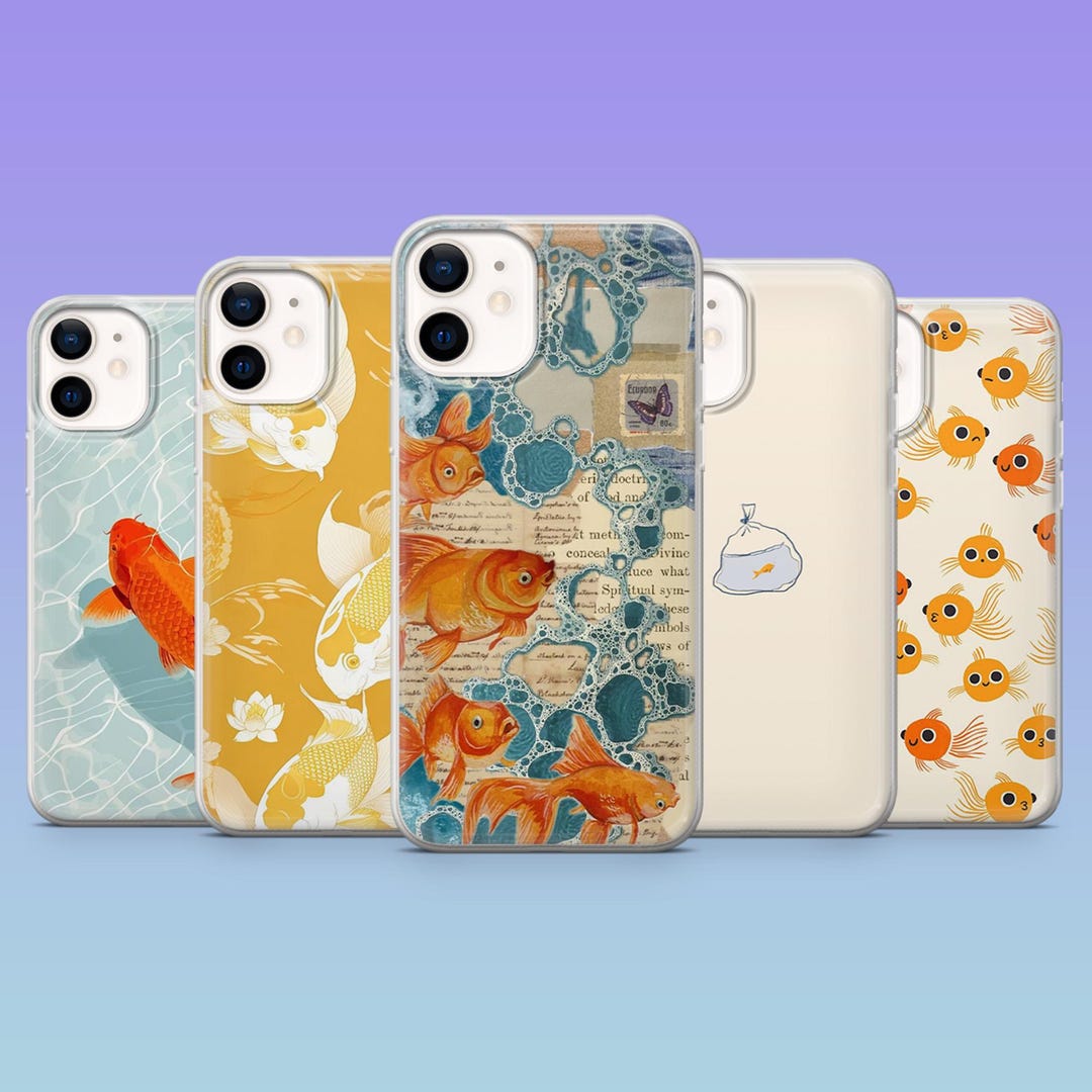 Goldfish Phone Case Fish Aesthetic Cover for iPhone 17pro, 16, 15, 14 ...