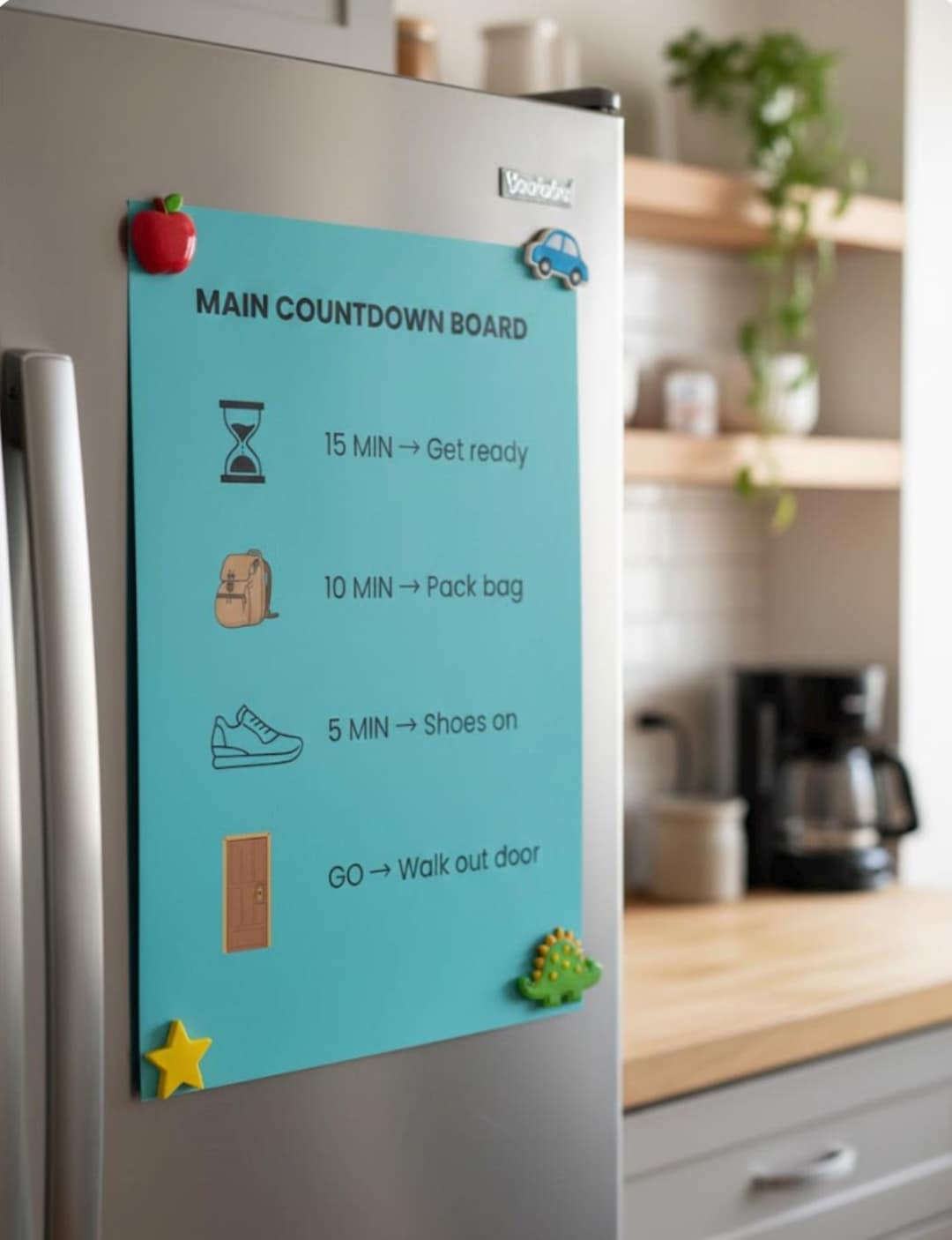 Morning Routine Visual Chart for ADHD Kids | Countdown Board | Time ...