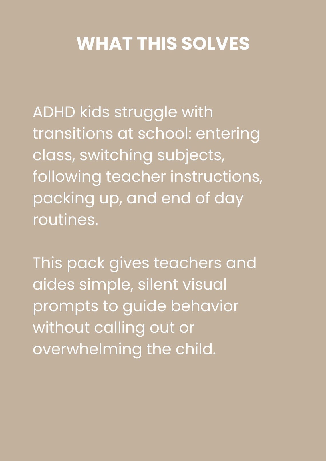 ADHD Classroom Visual Cards | Teacher Handoff Pack | School Routine ...