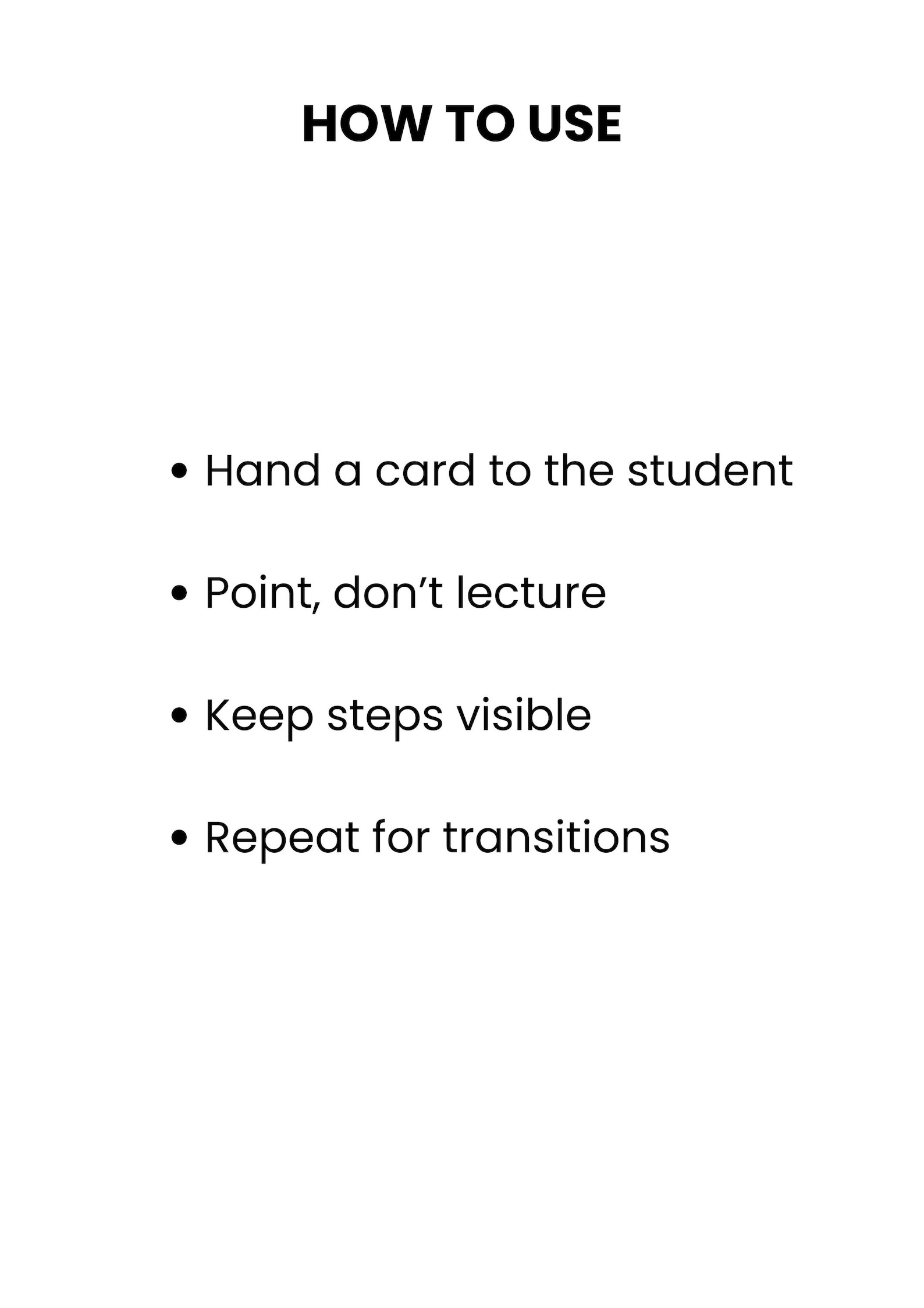 ADHD Classroom Visual Cards | Teacher Handoff Pack | School Routine ...