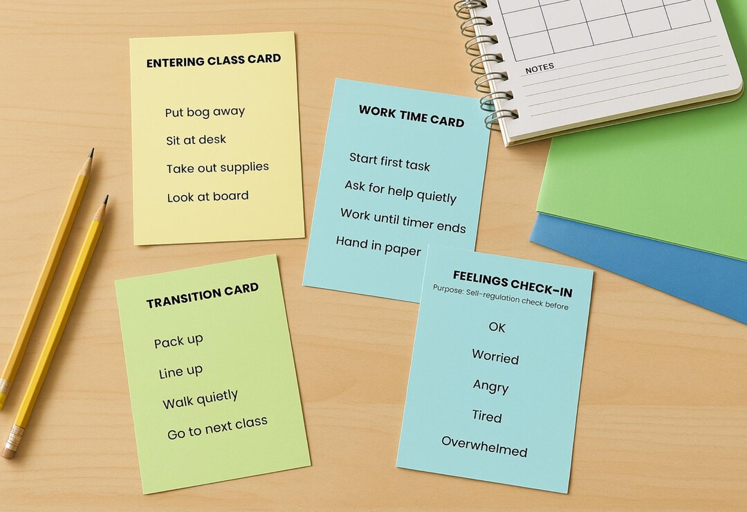 ADHD Classroom Visual Cards | Teacher Handoff Pack | School Routine ...