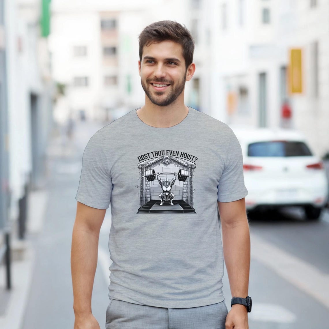 Doth Thou Even Hoist 2 — Medieval Knight Squat Tee | Gildan 5000 Men’s ...