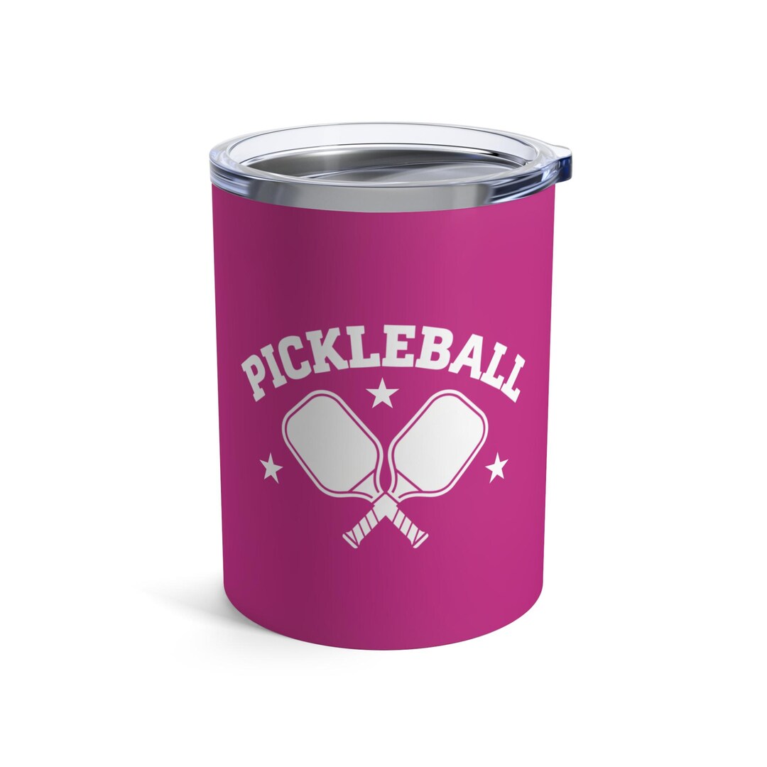 Pickleball Crossed Paddles 1 - Pickleball Tumbler 10oz - Vacuum ...
