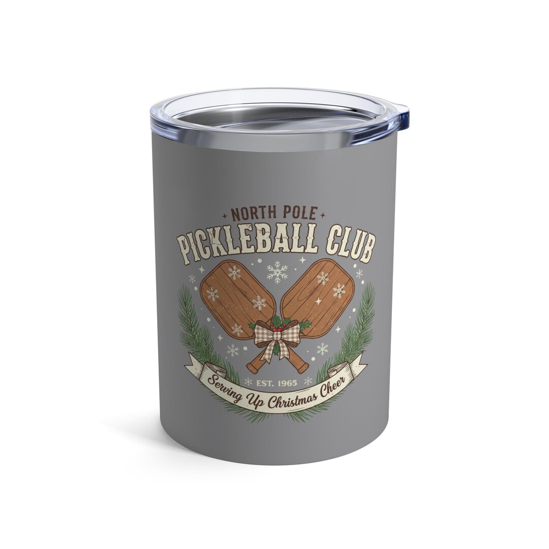 North Pole Pickleball Club Tumbler 10oz, Vacuum Insulated Steel, Player ...