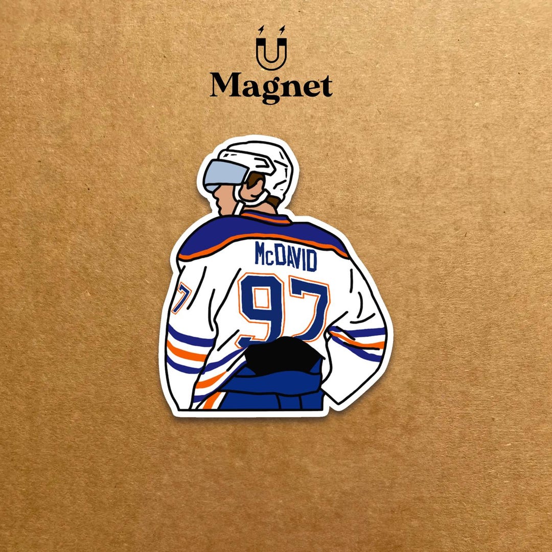 Connor Mcdavid Magnet Edmonton Hockey Die Cut Fridge Magnet - Etsy