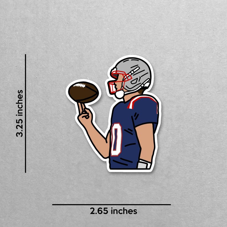 Drake Maye Stickers New England Football Sticker Die Cut Sports ...