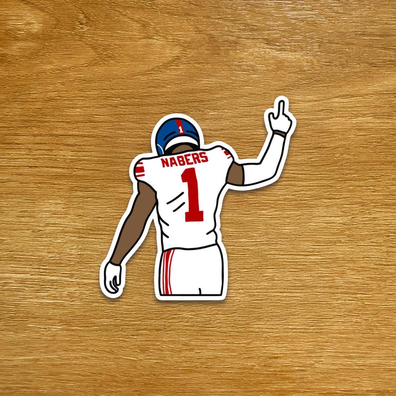 Malik Nabers Stickers New York Football Sticker Die Cut Sports Sticker ...