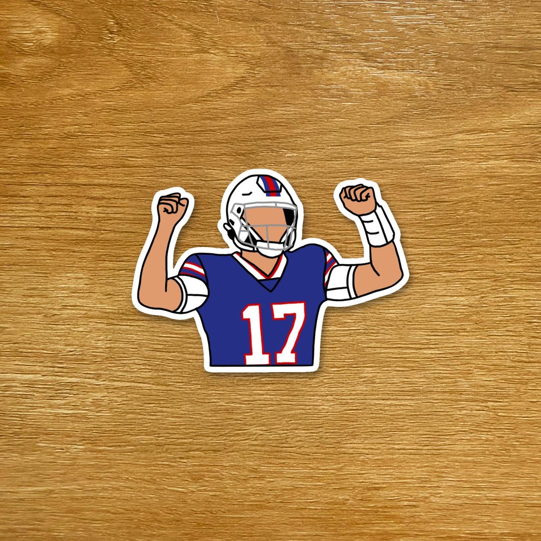 Josh Allen Stickers Buffalo Football Sticker Die Cut Sports Sticker - Etsy