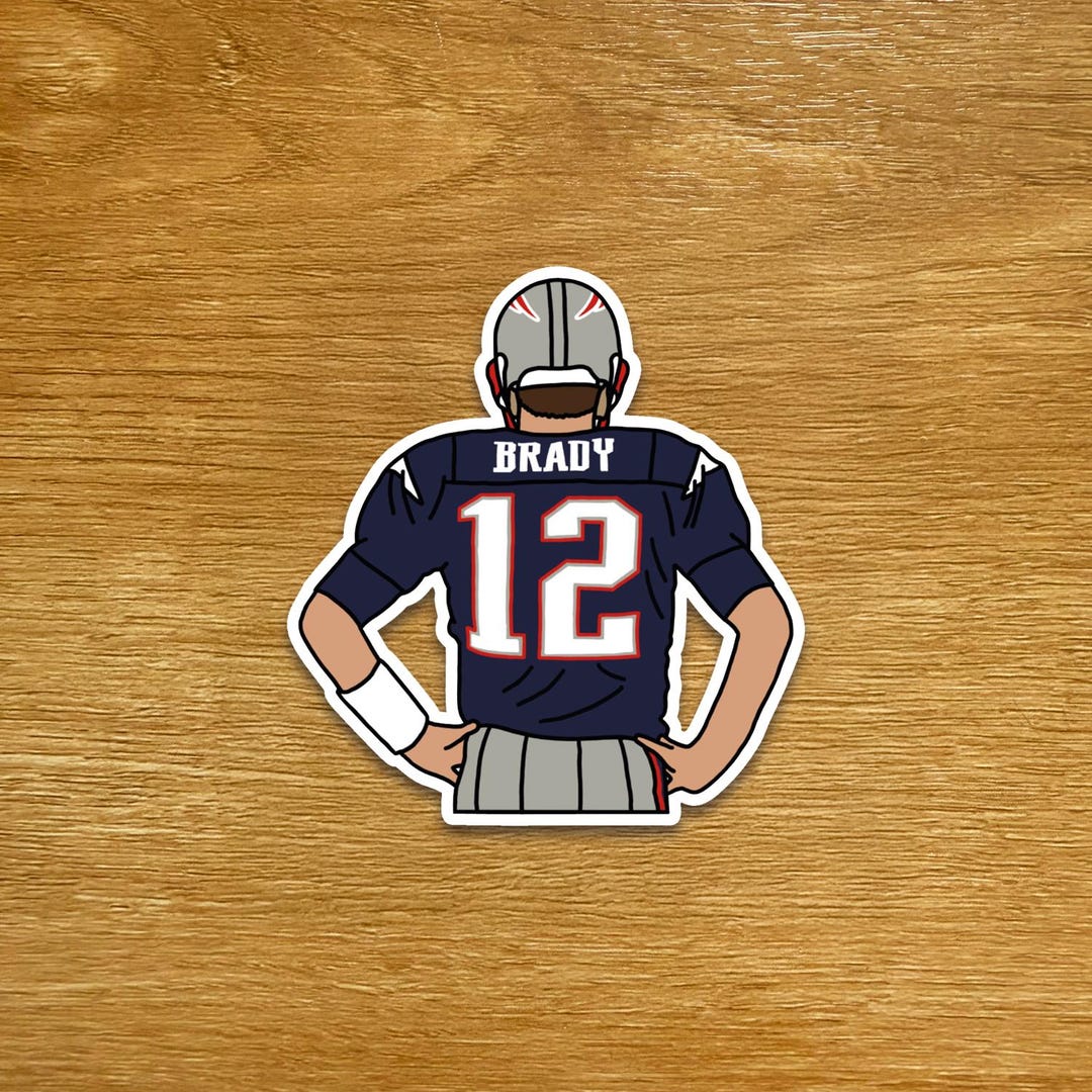 Tom Brady Stickers New England Football Sticker Die Cut Sports Sticker ...