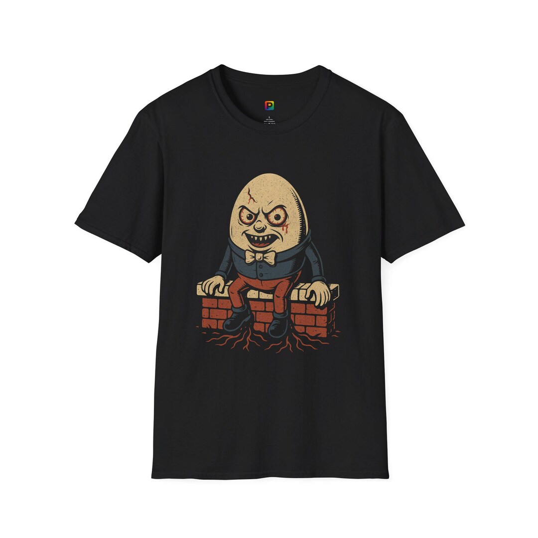Creepy Humpty Dumpty Character T-shirt | Vintage Horror Nursery Rhyme ...