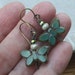 Little Flutterby aqua Teal Czech Butterfly Earrings Czech - Etsy