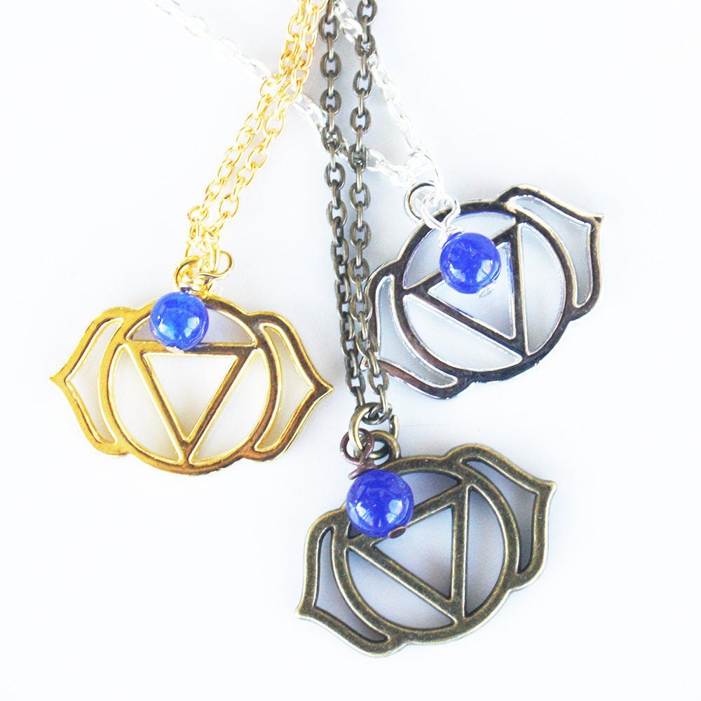 Third Eye Chakra Necklace, Ajna Chakra, Yoga Necklace, Yoga Jewelry ...