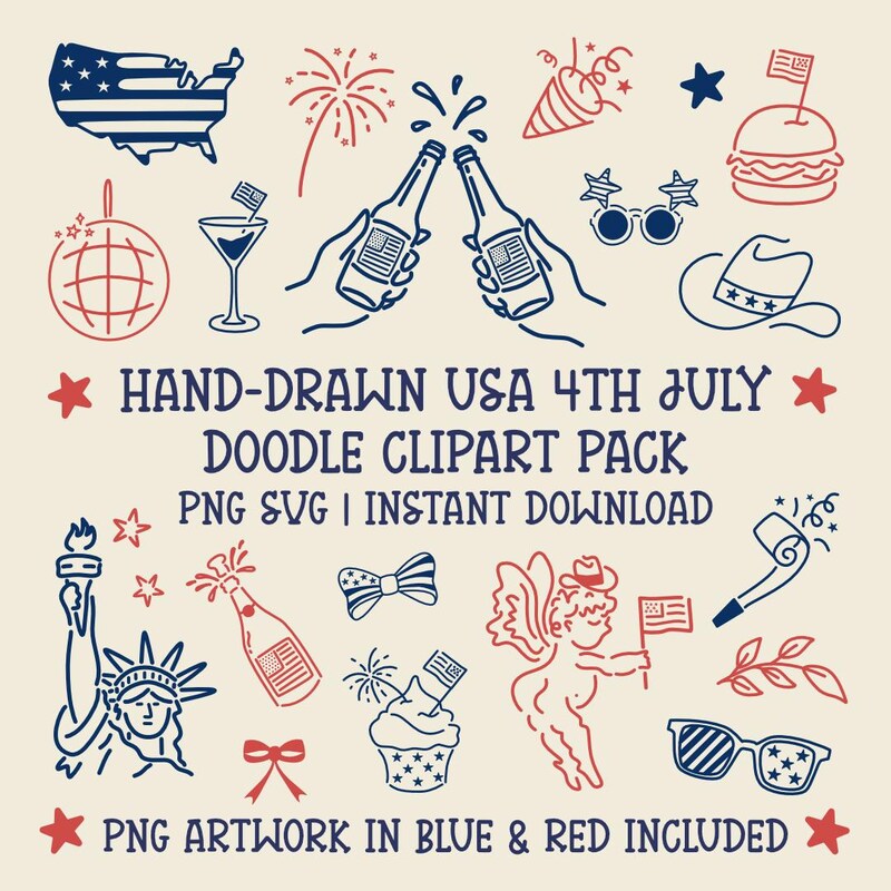 4th July Doodles - Etsy