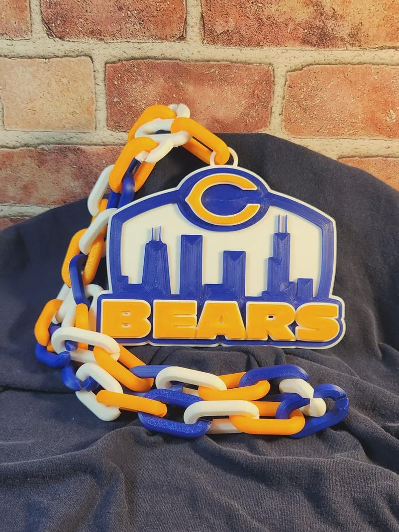 Chicago Bears Skyline Oversized Chain Necklace - Etsy