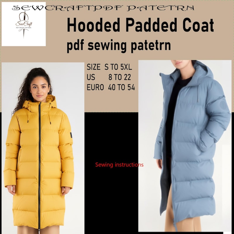 Padded Coat Patterns - Etsy UK