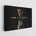 Time is Money Canvas, Motivational Quote Wall Art - Hourglass of Wealth ...