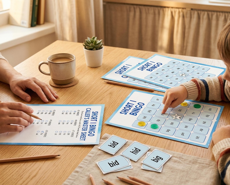 Phonics Short I CVC Word Bingo | 100 Cards With Flashcards for ...