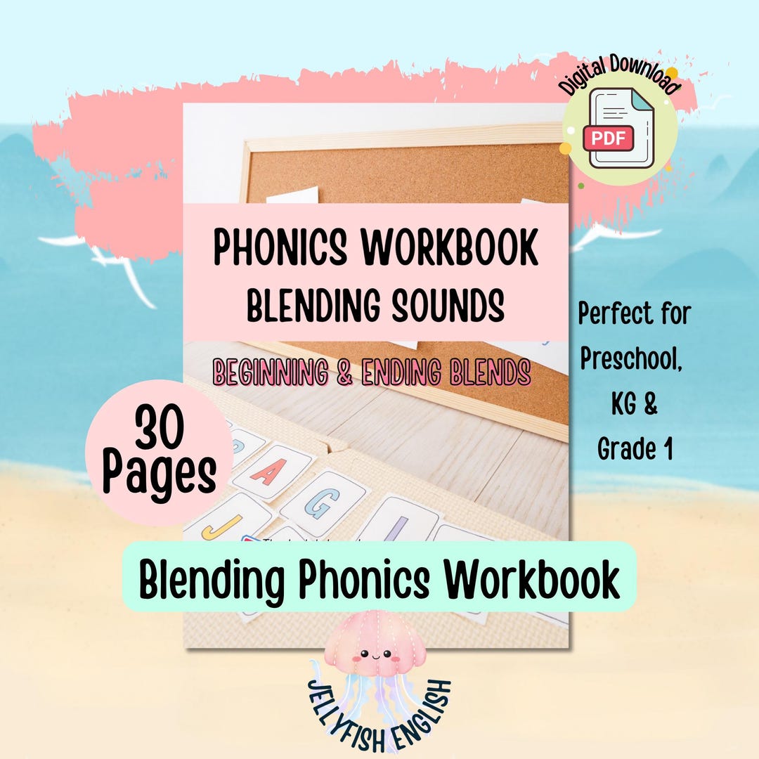 Beginning & Ending Blends Phonics Workbook | Consonant Blend Activities ...