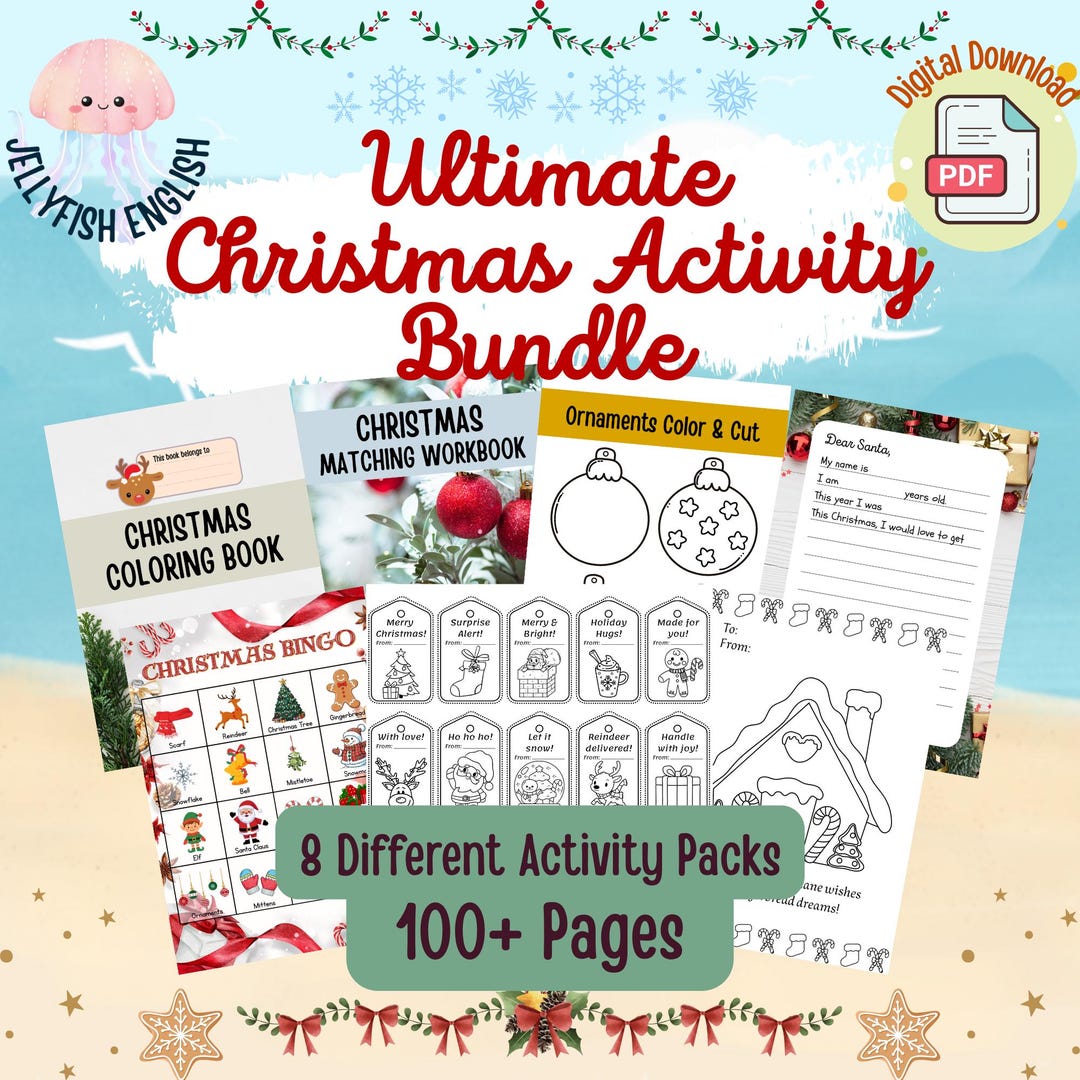 Ultimate Christmas Activity Mega Bundle, 100+ Printable Pages for ...