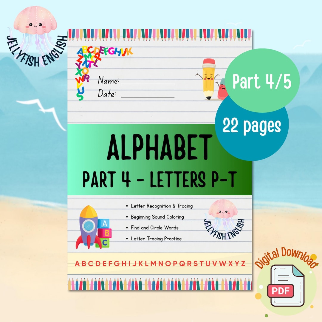 Alphabet Worksheets: Letters P-T, Letter Tracing & Find and Color ...