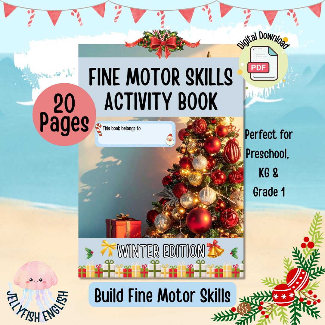 Christmas Fine Motor Skills Pack, Preschool Tracing Activities, Winter ...