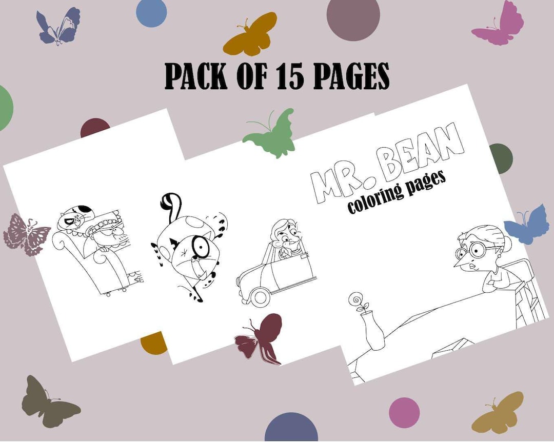 Printable Mr. Bean Coloring Pages for Kids | Digital Download | Fun ...