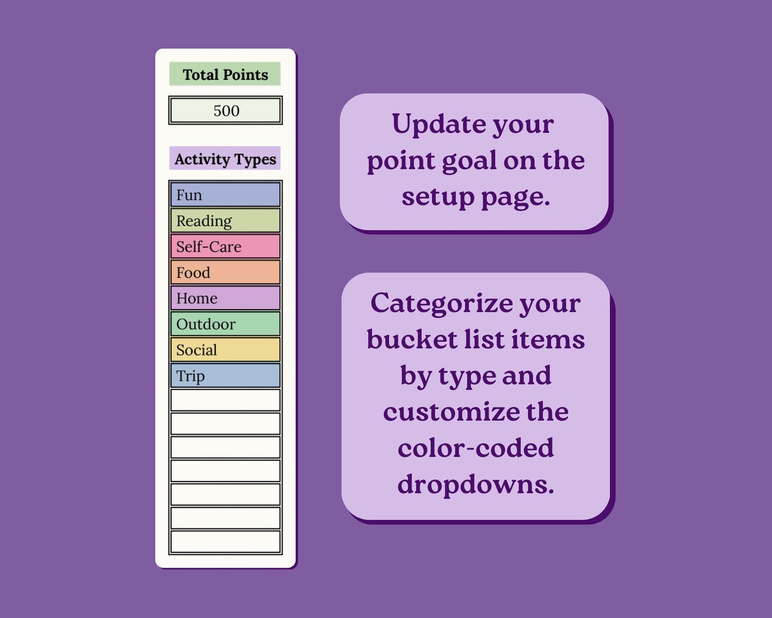 2026 Bucket List | Google Sheets Template - Etsy