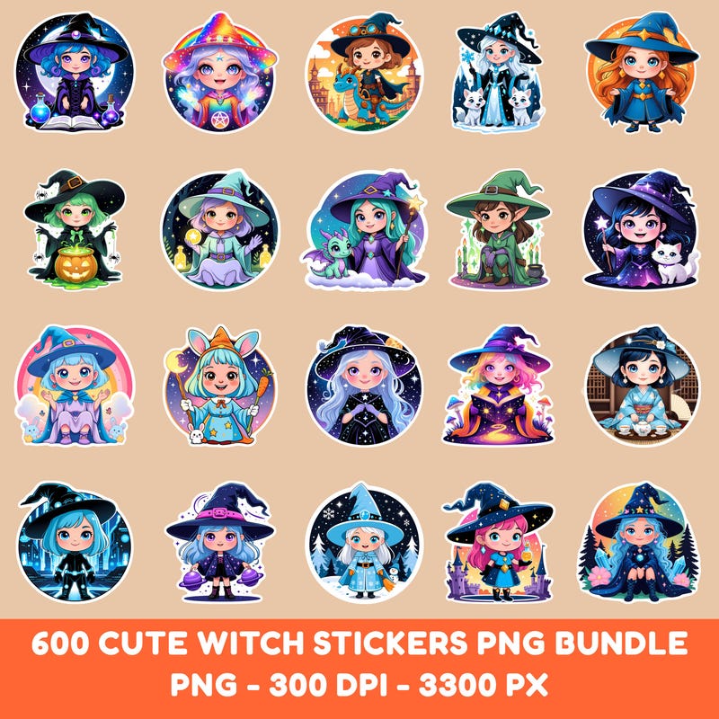Witch Stickers - Etsy