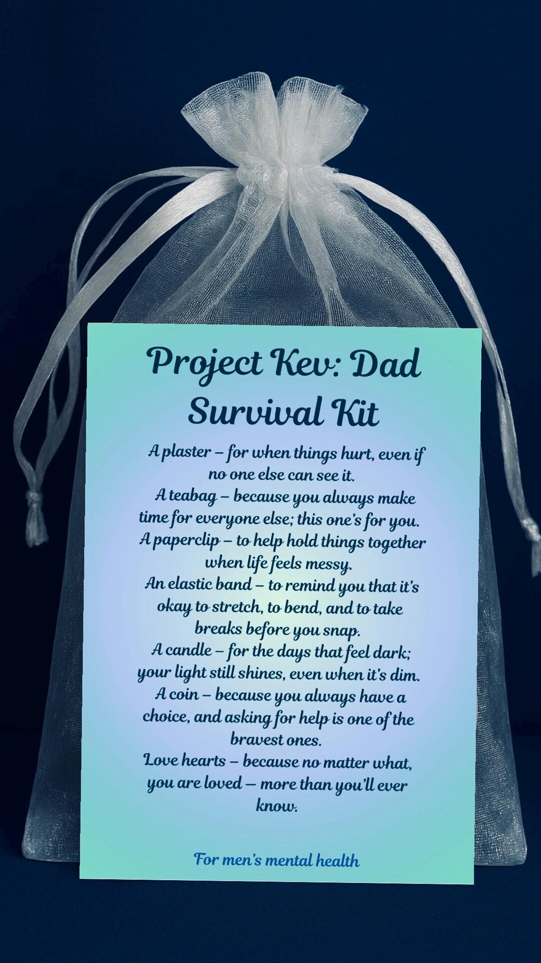 Project Kev: Dad Survival Kit- for Men’s Mental Health - Etsy Australia