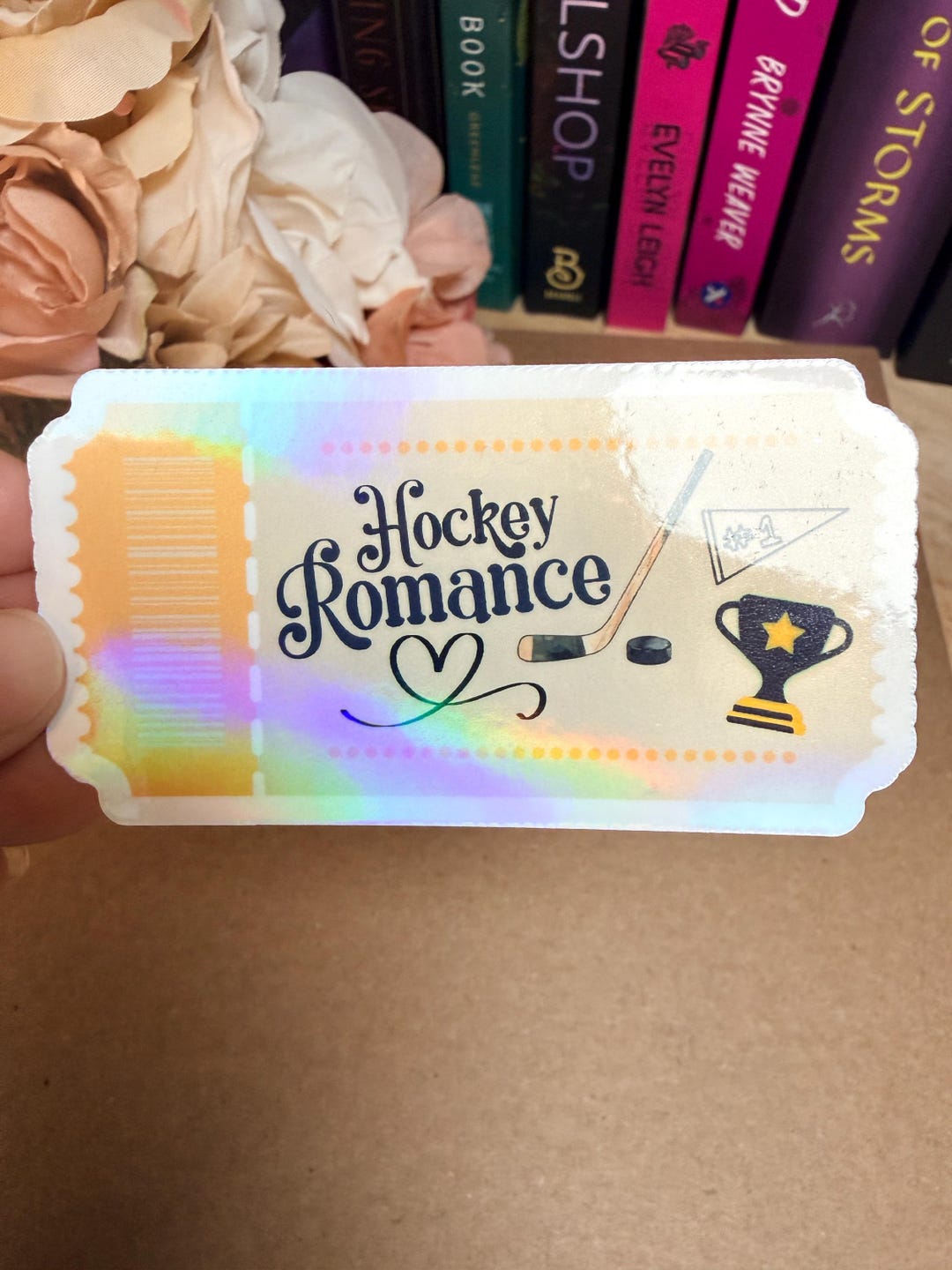 Holographic Hockey Romance Sticker • Waterproof Vinyl Decal - Etsy