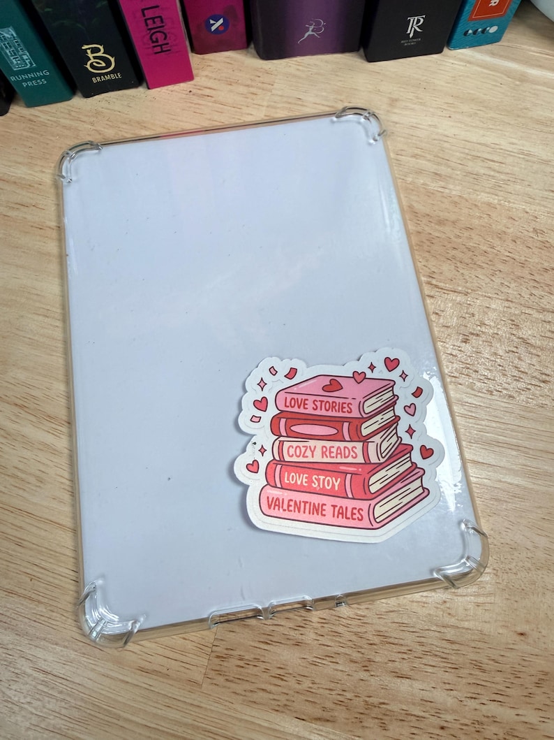 Romance Book Stack Sticker | Valentine's Day Book Lover Gift - Etsy