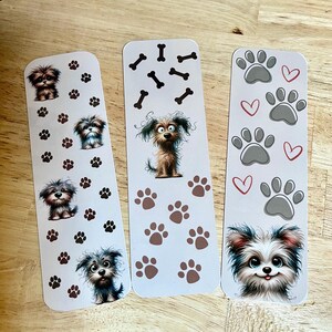 Cute Dog Bookmarks for Readers | Funny Puppy Reading Gifts | Paw Print ...