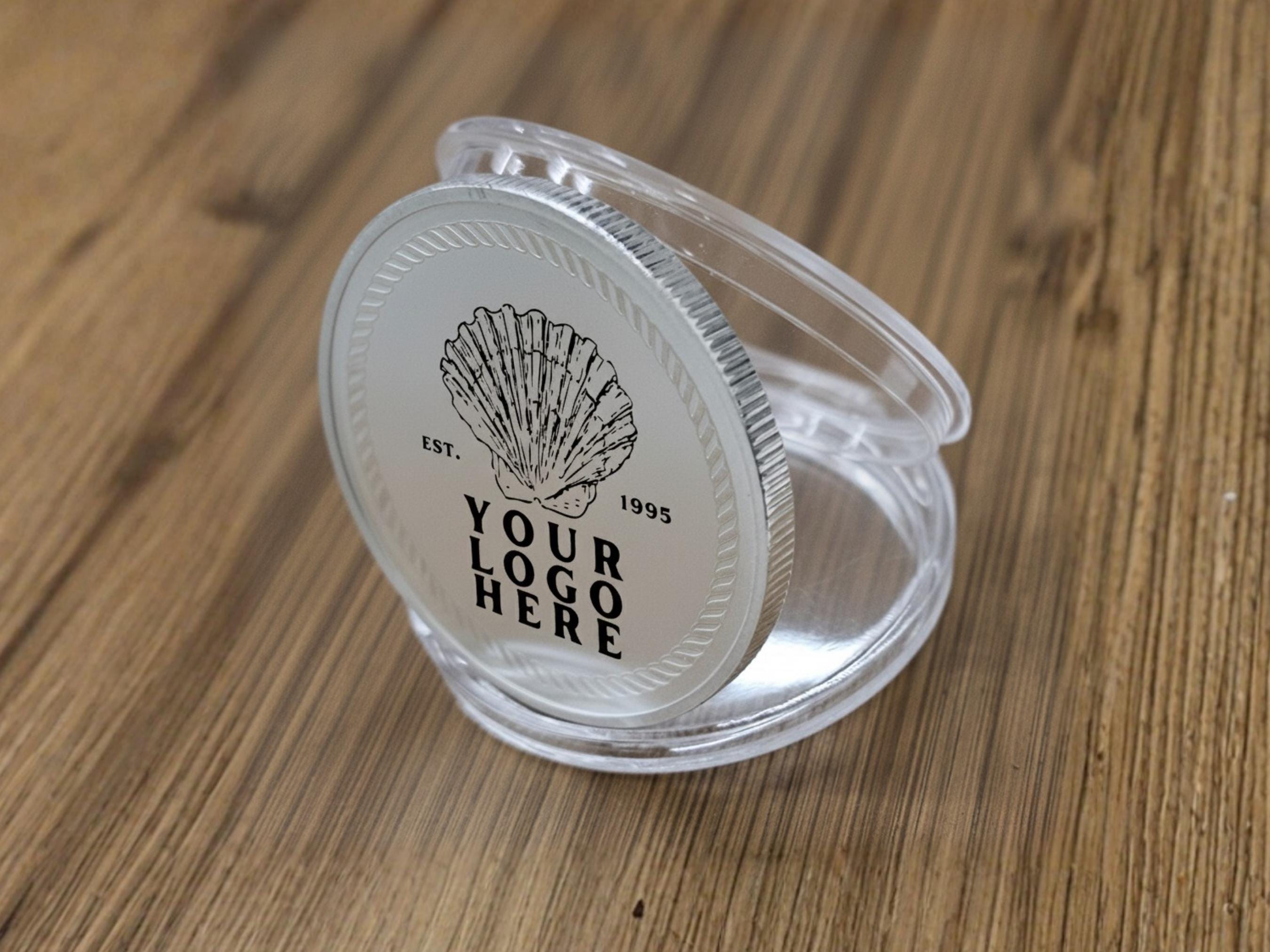 Custom Logo Challenge Coin, Personalized Silver Color Metal Token ...