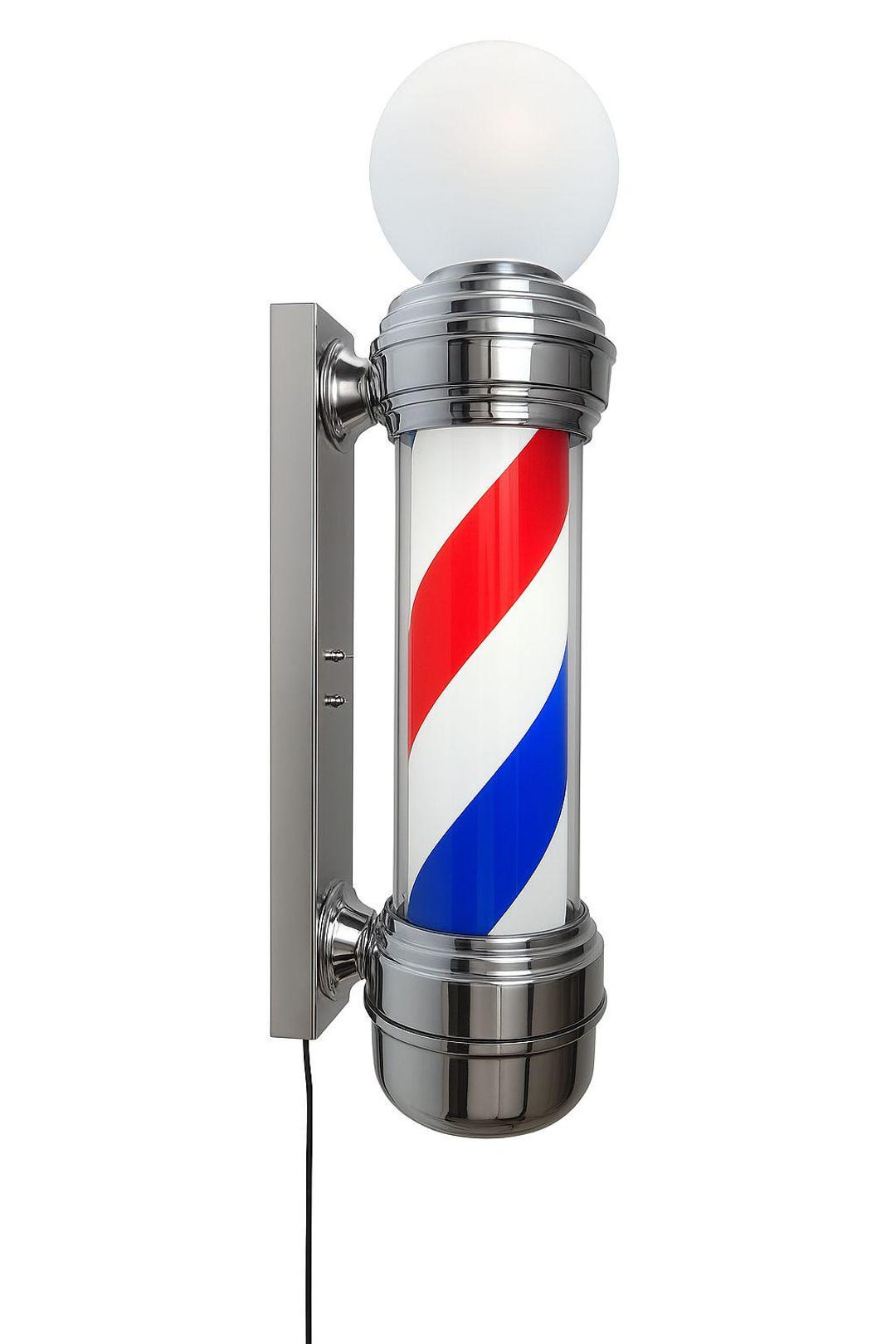 LED Rotating Barber Pole Light | Waterproof Wall Mount Barber Shop Sign ...
