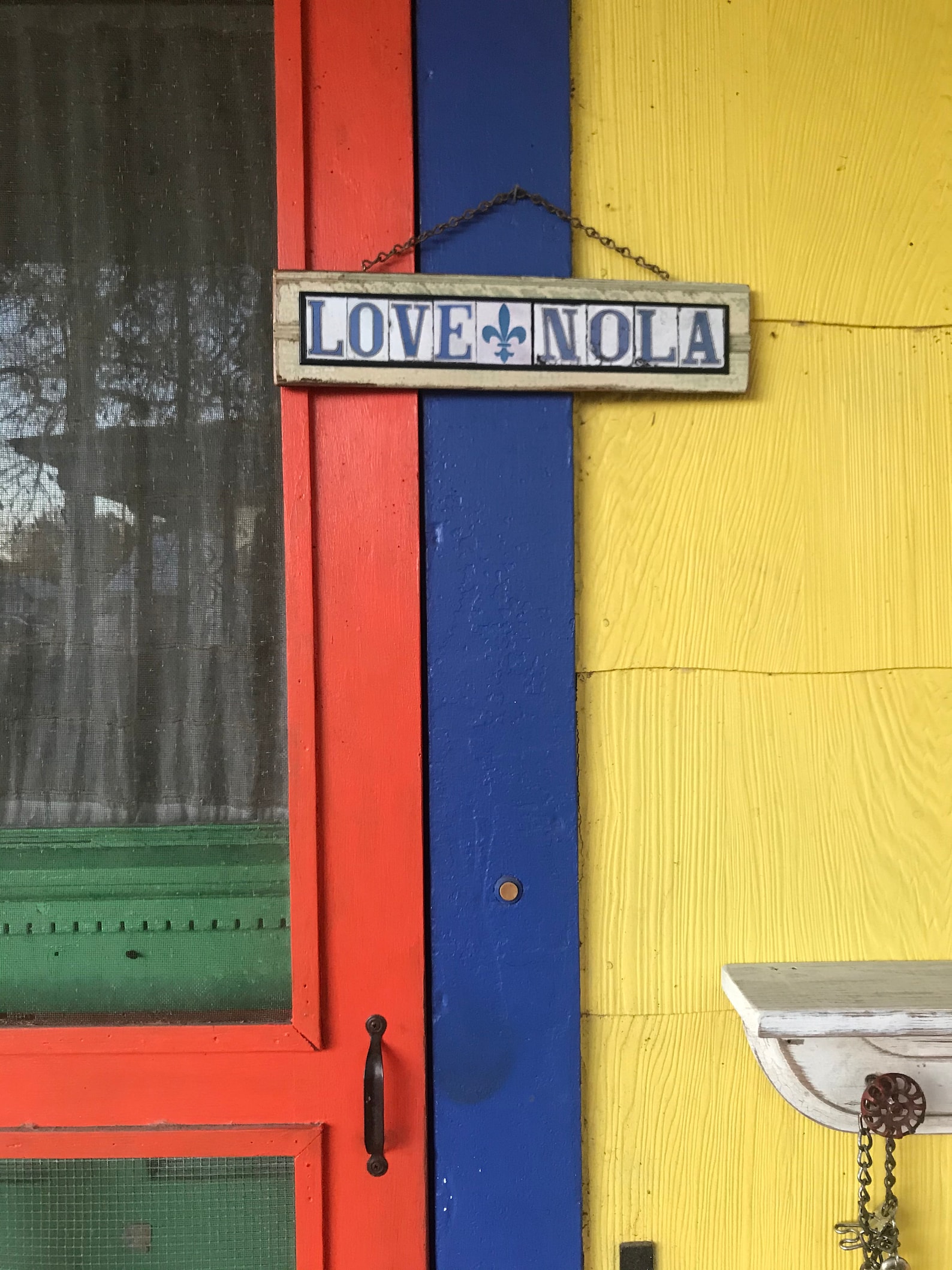 New Orleans Love NOLA Recycled Wood Signs Street Tile Font | Etsy