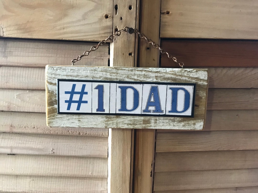 Father's Day, No. 1 Dad, New Orleans, Street Tile Font, Gift Sign, Gift ...